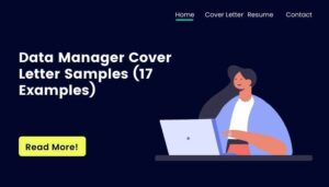 Data Manager Cover Letter Samples (17 Examples) | Unleash Cash