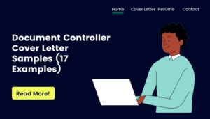 Document Controller Cover Letter Samples (17 Examples) | Unleash Cash