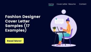 Fashion Designer Cover Letter Samples (17 Examples) | Unleash Cash